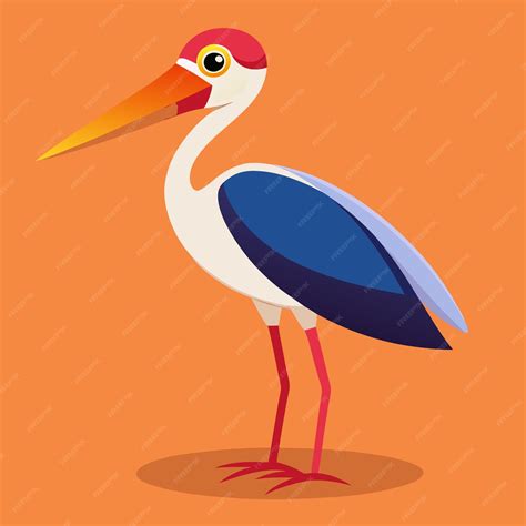 Stork Bird Clip Art Vector Illustration Design Premium Ai Generated