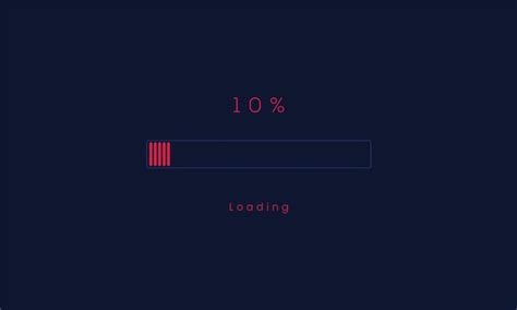 Premium Vector 10 Percent Uploading Progress Bar Red Loading And Processing Menu Bar Design