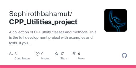 GitHub Sephirothbahamut CPP Utilities Project A Collection Of C Utility Classes And Methods