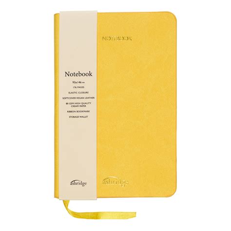 A6 Rainbow Edge Notebook Yellow Ashridge Arts And Crafts