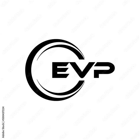 Vettoriale Stock Evp Letter Logo Design With White Background In