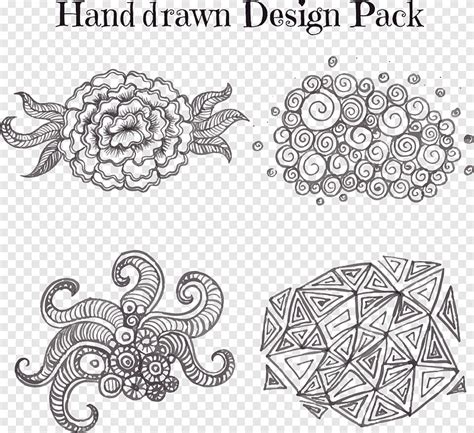 손으로 그린 디자인 패턴 Png Pngegg