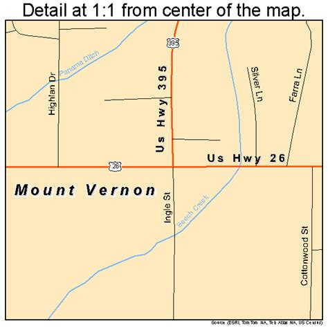 Mount Vernon Oregon Street Map 4150250
