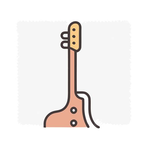 핑크 기타와 목 아이콘 벡터 흰색 배경에 기타 목을 묘사한 직계 아이콘 플랫 아이콘 및 드리블에 의한 벡터 일러스트 비핸스 Hd Png 일러스트 및 벡터 에 대한