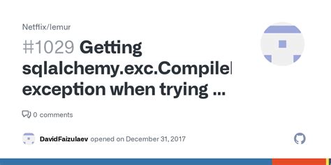 getting sqlalchemy excpileerror exception when trying to init lemur