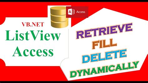 VB NET Access DataBase Ep 02 ListView Select Retrieve Fill And