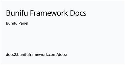 Bunifu Panel Bunifu Framework Docs