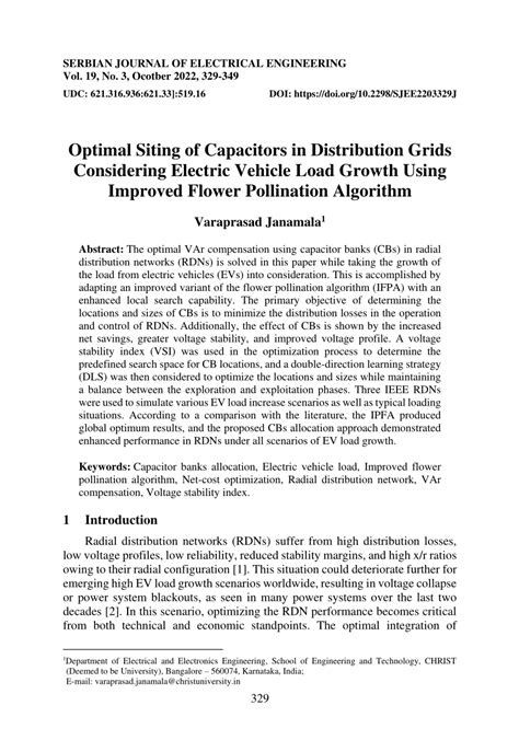 Pdf Optimal Siting Of Capacitors In Distribution Grids Considering