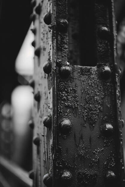 Riveted Metal Structure Closeup Premium Ai Generated Image