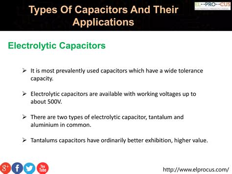 Types Of Capacitors And Their Applications Pptx