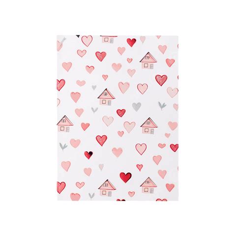 Cute Notepad With Heart Pattern Notebook Hygge Style House Trendy Retro Flyer PNG Transparent
