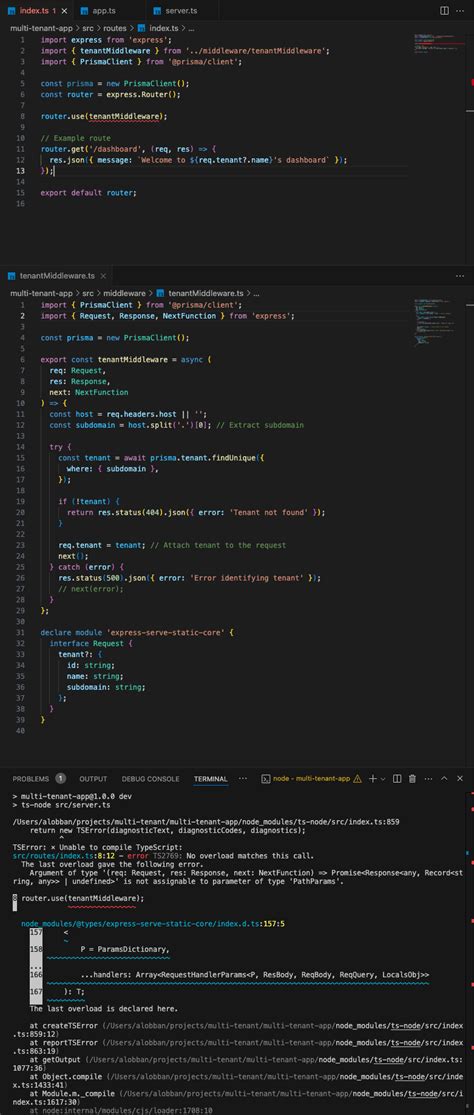 Nodejs Ts Error No Overload Matches This Call When Extending Request Interface In Middleware