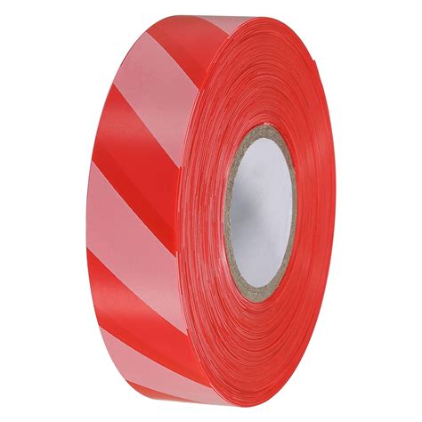 1x295 Pvc Flagging Tape Non Adhesive Neon Marking Tape For Tree