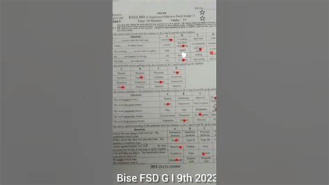 Mcqs Solved Faisalabad Board 9th Class English Paper 2023 English