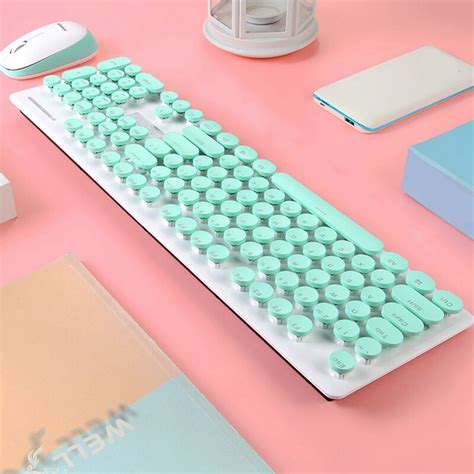 Retro Wired Gaming Keyboard And Wireless Mouse Kit Grandado