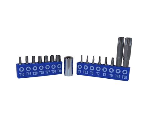 AB Tools Male Torx And Tamper Torx Bit Set T5 T50 With 1 4 Bit Adapter 16pcs Bergen Catch