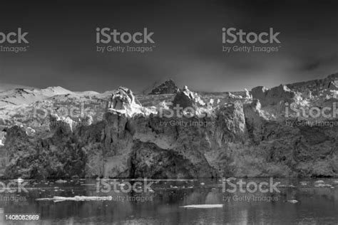 Melting Glacier In Svalbard Norwa Glacier Ice Global Warming Black And