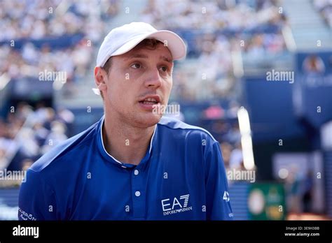 Hamad Medjedovic Of Serbia In Action Against Andrey Rublev During The