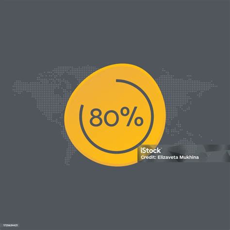 80 차트 벡터 기호입니다 백분율 인포그래픽 기호입니다 점선으로 된 세계 지도 배경입니다 일러스트 비즈니스 아이콘 금융 진행 보고서 웹 디자인 다운로드 0명에 대한 스톡