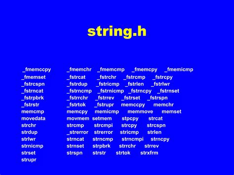 Standard Library Functions Ppt