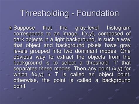 Ppt Image Segmentation By Histogram Thresholding Powerpoint Presentation Id 216676