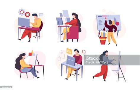 Programmers Characters Web Codders Designers Working Testers Mailing