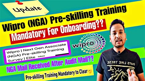 wipro pre skilling training mandatory elite candidates onboarding update nga training 2023