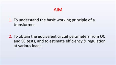 Open Circuit And Short Circuit Test On Transformer Pptx Computer Networking Computing