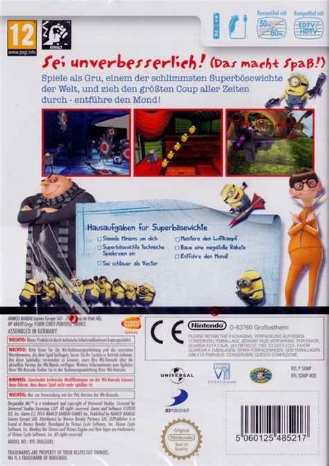 Despicable Me The Game Cover Or Packaging Material Mobygames
