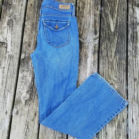 Womens Designer Levis Blue Denim Boot Cut Jeans Siz Gem