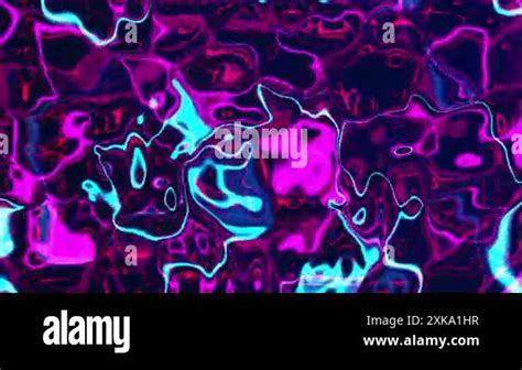 Abstract Animation Vj Loop Pink Blue Mystery Acidic Fluid Wave Fashion On Black Abstract