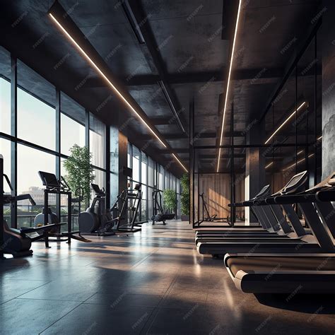 Premium Photo Interior Of Modern Gym With Equipment And Modern Design