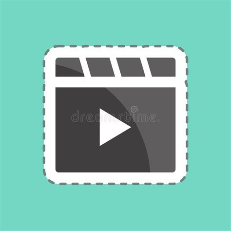 Sticker Line Cut Videos Suitable For Mobile Apps Symbol Simple Design Editable Design
