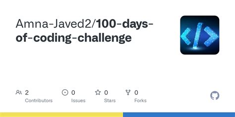 Github Amna Javed2100 Days Of Coding Challenge