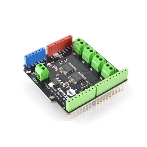 quad dc motor driver shield for arduino robotshop