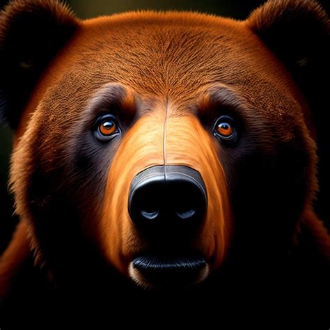 Premium Ai Image Bear Face