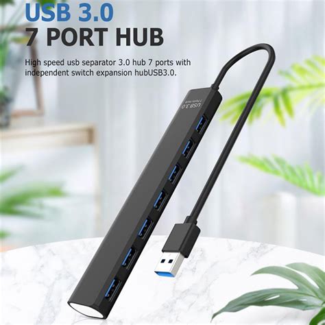 USB 3 0 Hub Adapter 5 Gbps High Speed HUB 7 In 1 M Grandado