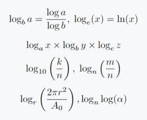 How To Write Log Logarithm And Ln In Latex