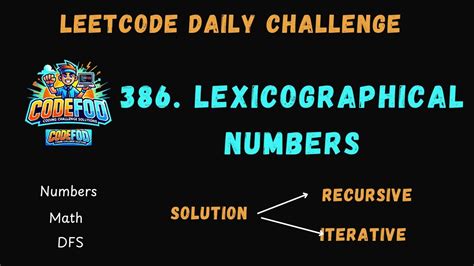 386 Lexicographical Numbers Leetcode Daily Challenge Today Potd C Solution Codefod