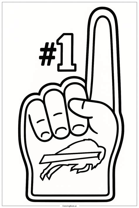 Buffalo Bills Nummer Eins Fan Finger Ausmalbild Kostenloses Pdf And Png