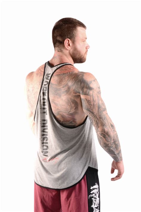 Mens Drop Armhole Racerback Tank Gray Insano Insano Extreme