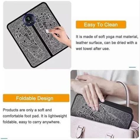 Black Ems Massage Machinerechargeable Portable Folding Automatic