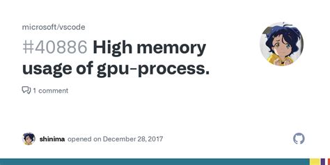High Memory Usage Of Gpu Process · Issue 40886 · Microsoftvscode · Github