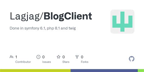 Github Lagjagblogclient Done In Symfony 61 Php 81 And Twig