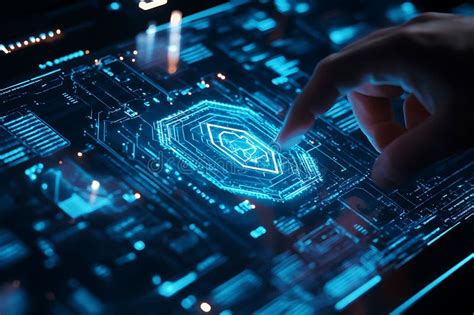 Digital Interface And Human Interaction Ai Generator Stock Illustration Illustration Of