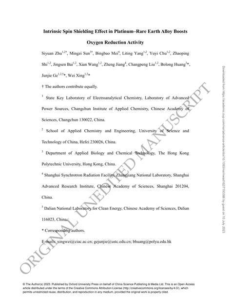 Pdf Intrinsic Spin Shielding Effect In Platinumrare Earth Alloy