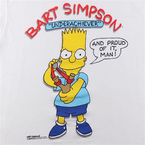 1989 The Simpsons Bart Simpson Underachiever Shirt Wyco Vintage
