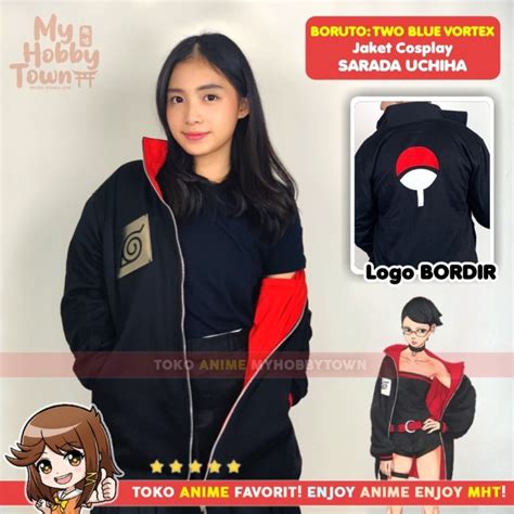 Sarada Uchiha Boruto Two Blue Vortex Time Skip Anime Cosplay Jacket Shopee Philippines