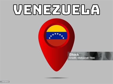 지리적 위치 Geotsag 핀 요소와 기호 베네수엘라 국기 지도 장소 배치에 적합합니다 원래 색상과 비율 벡터 일러스트레이션 국가 세트 국가 관광명소에 대한 스톡 벡터 아트