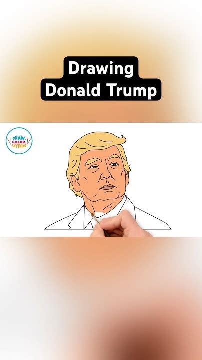 Easy Donald Trump Drawing 🎨 ️ Donaldtrump Howtodrawdonaldtrump Art